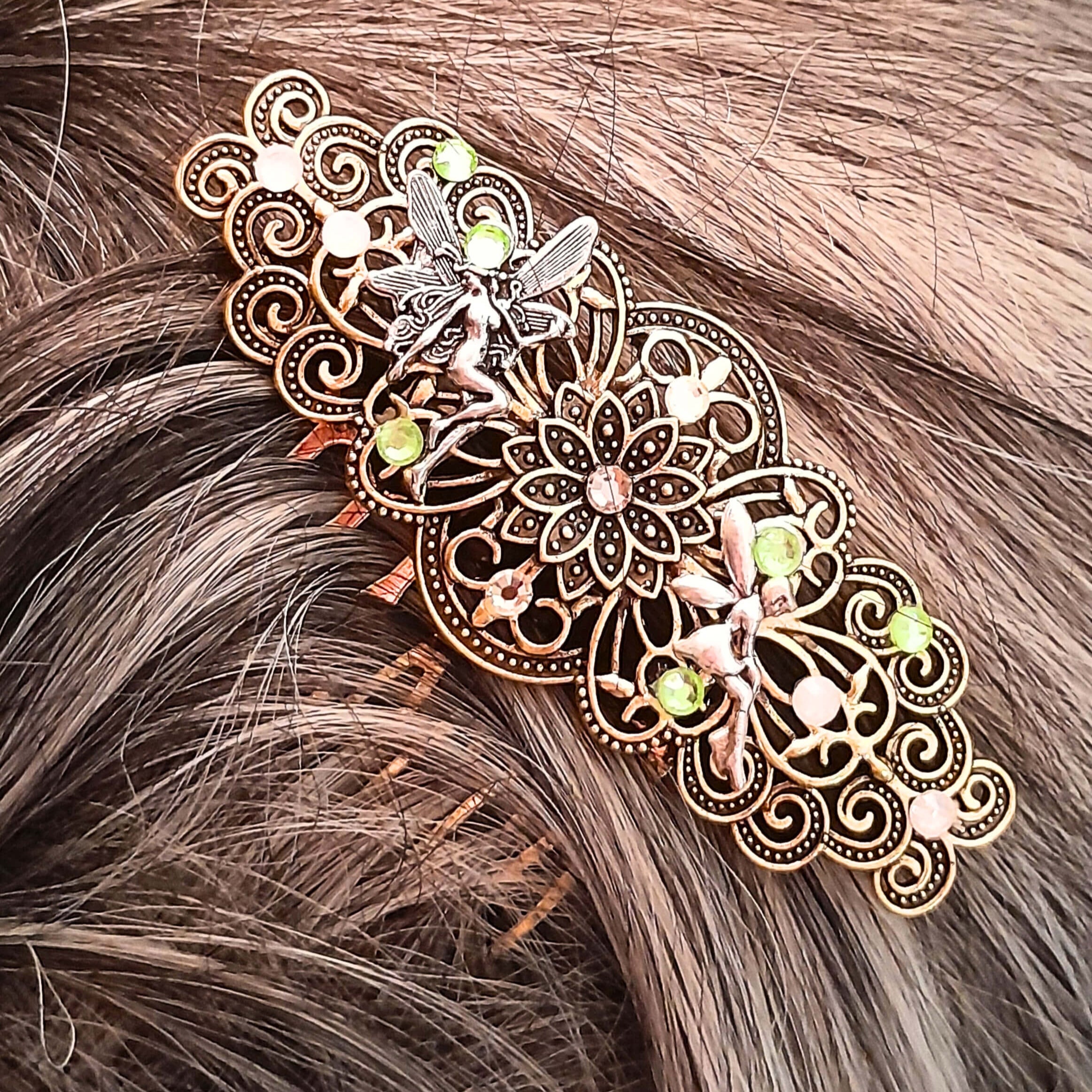 Fantasy Fairy Floral Crystal Hair Comb