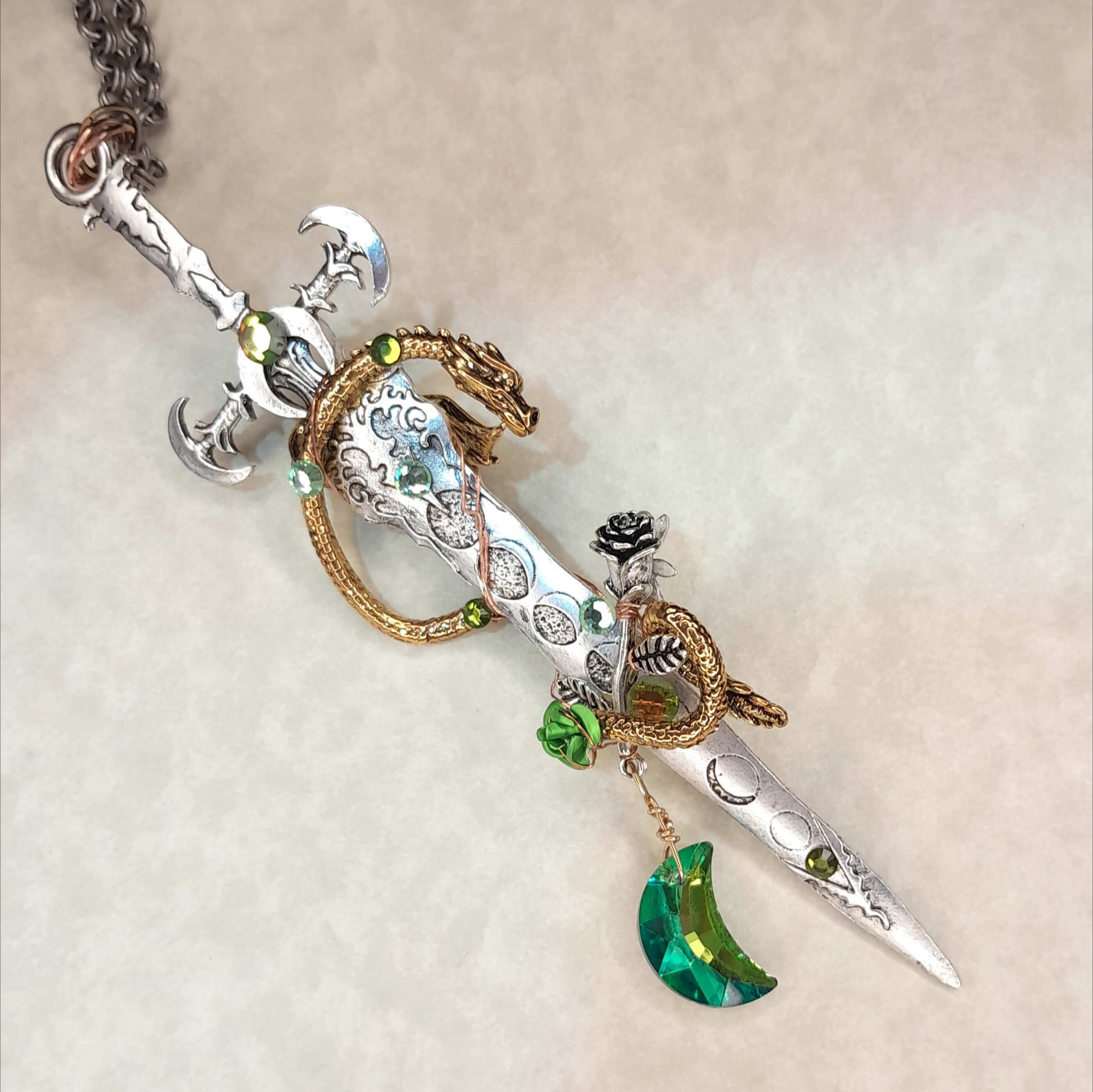 Sword Dragon Fantasy Necklace