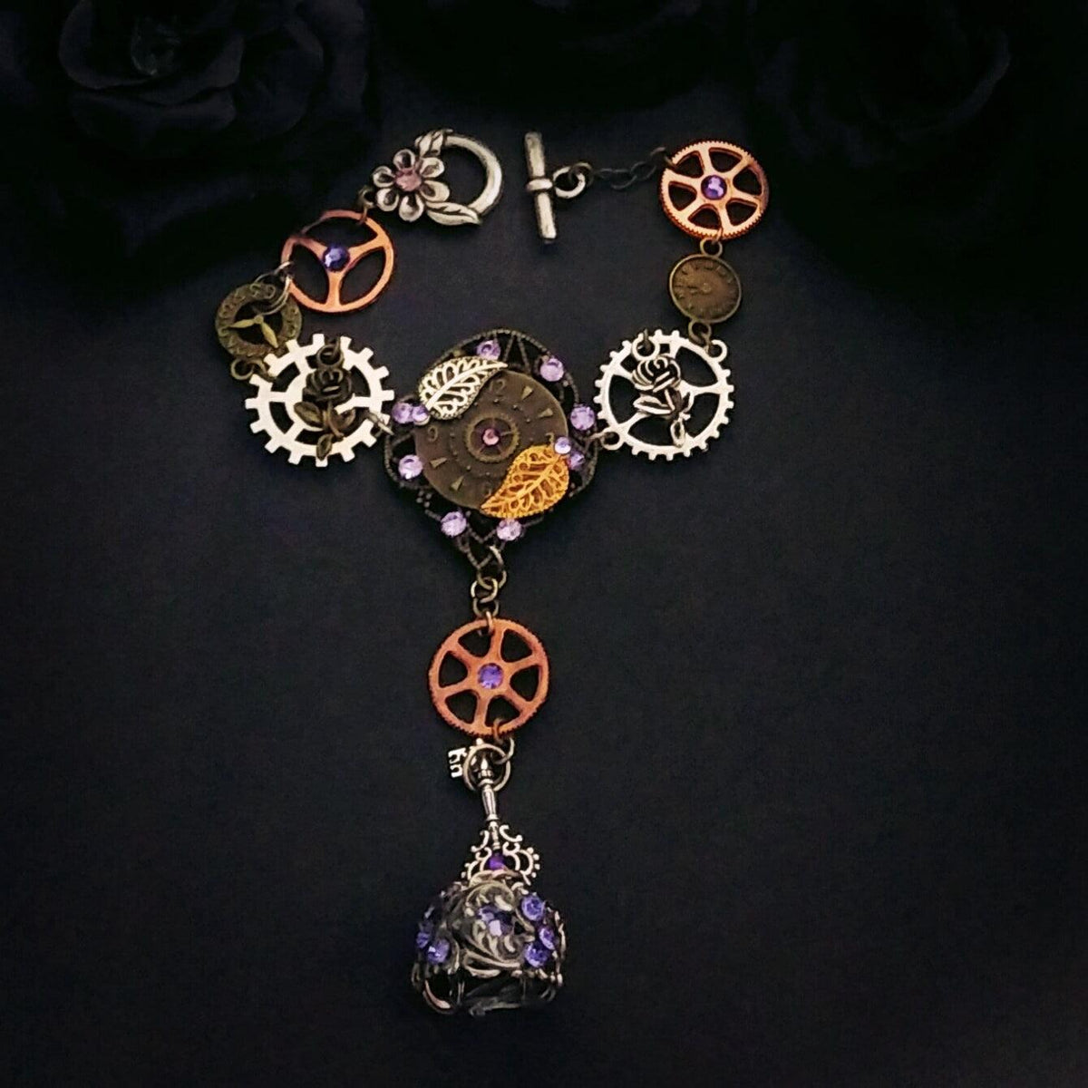 Magical Time Fantasy Hand Chain - Clockmaker’s Lavender Dream