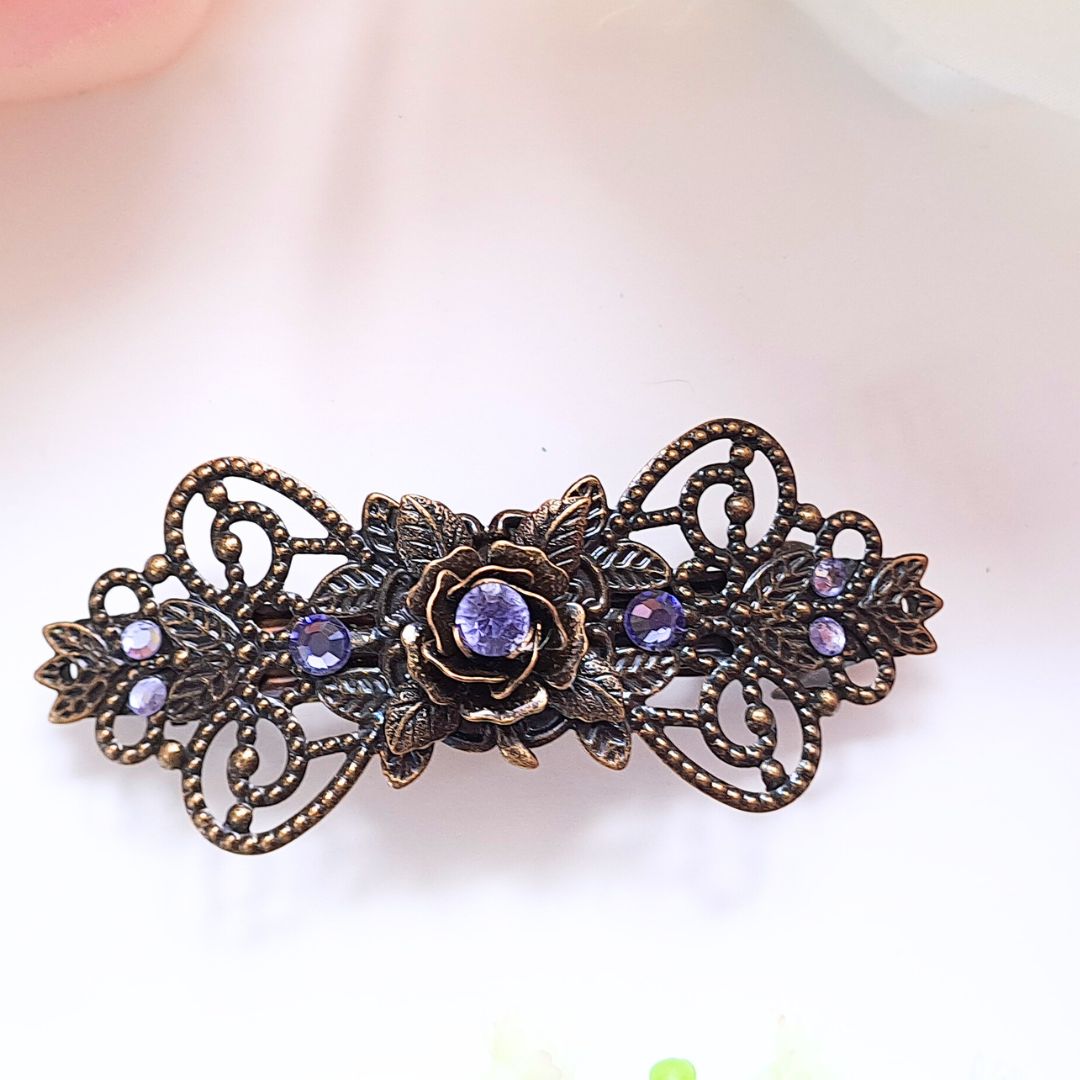 Lavender Floral Hair Clip